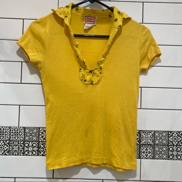 andys juniors | Tops | Vintage 7s Sunflower Polo | Poshmark